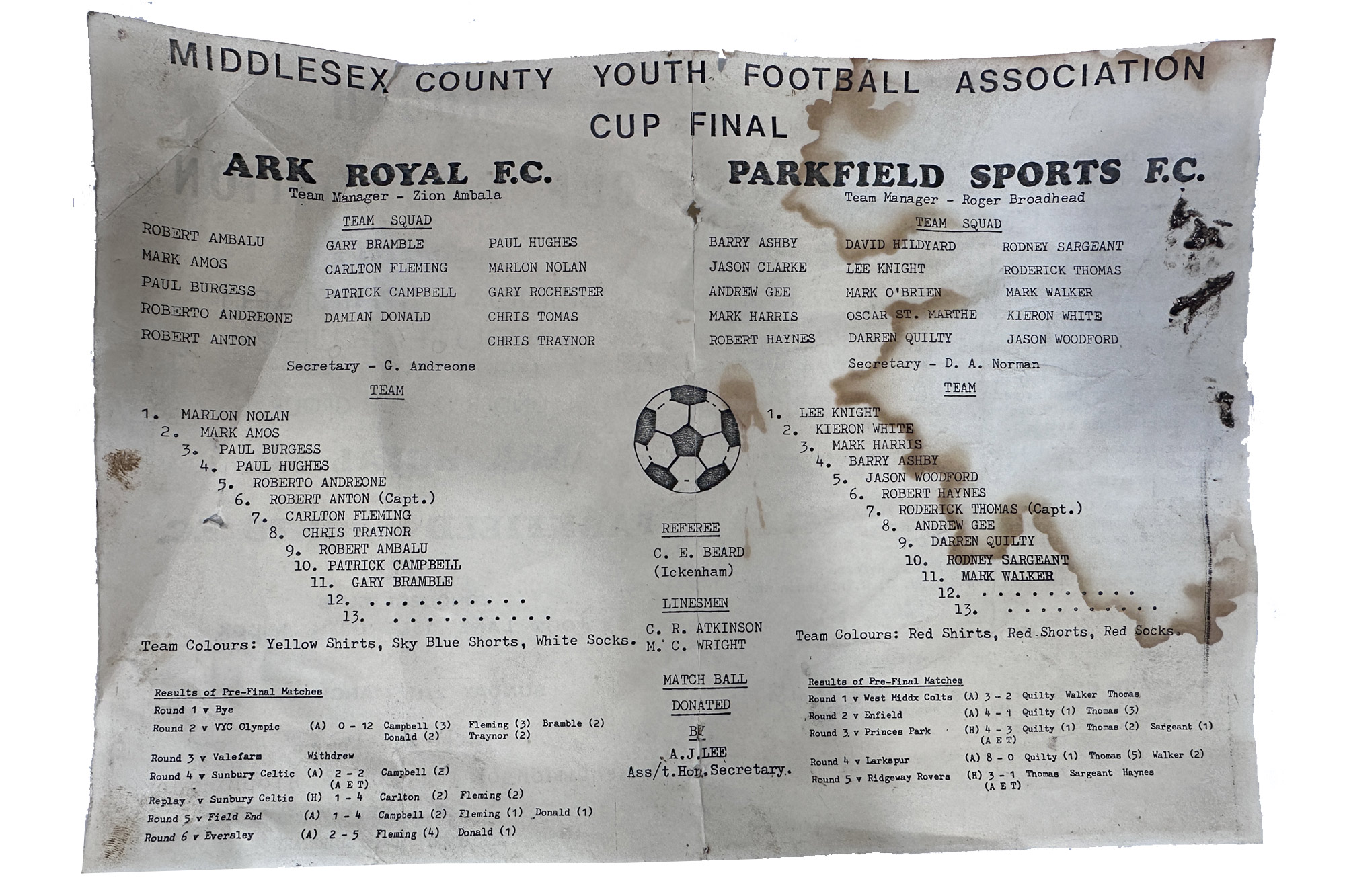 History - Parkfield Youth FC
